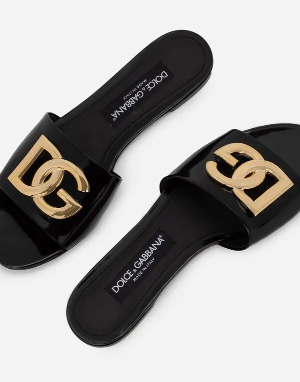 Dolce & Gabbana Bianca Slides - Black