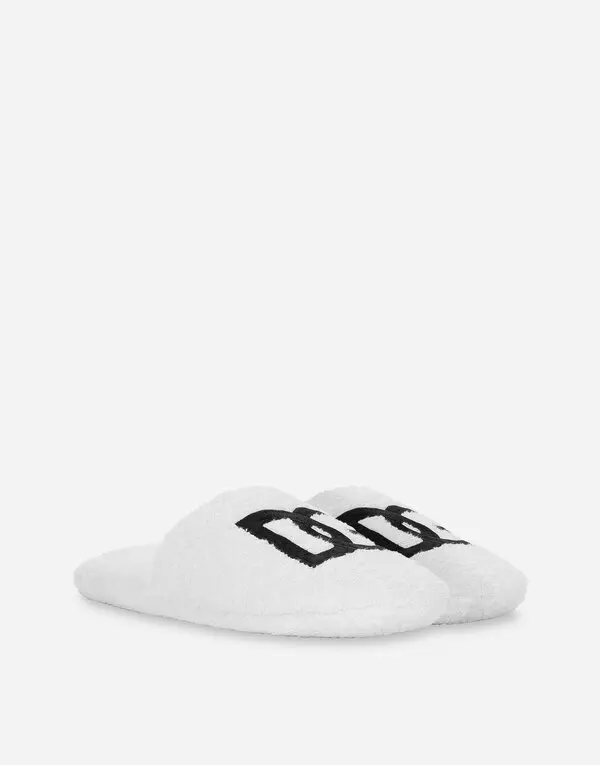 Dolce & Gabbana Embroidered Terry Cotton Slippers - Multicolor
