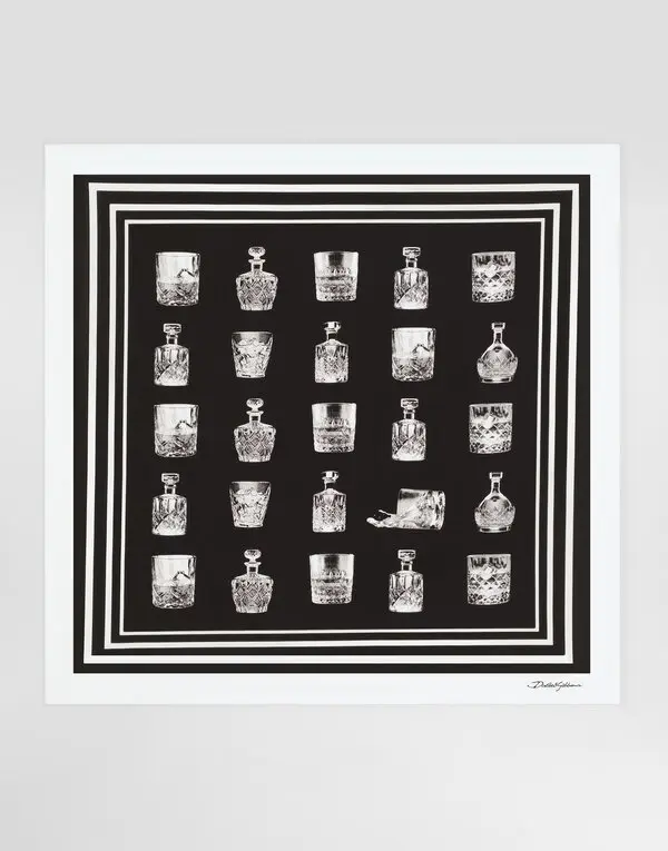 Dolce & Gabbana Silk Scarf With Liquor - Print
