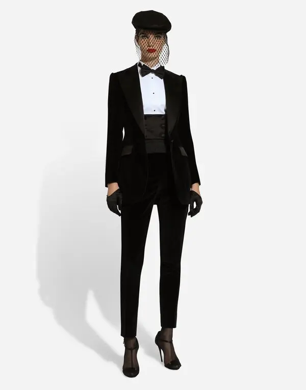 Dolce & Gabbana Single-breasted Velvet Tuxedo Jacket - Black