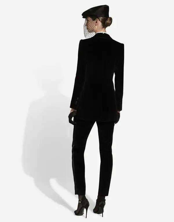 Dolce & Gabbana Single-breasted Velvet Tuxedo Jacket - Black