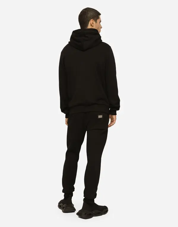 Dolce & Gabbana Jersey Zip-up Hoodie - Black