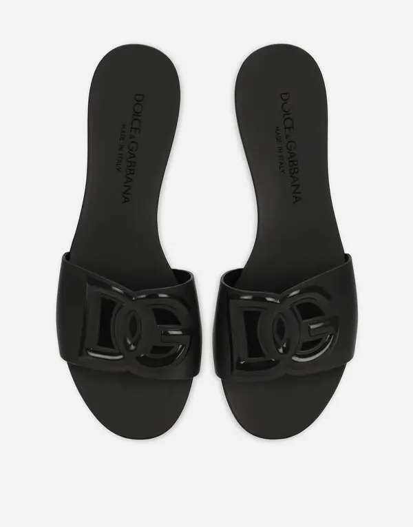 Dolce & Gabbana Rubber Sliders - Black