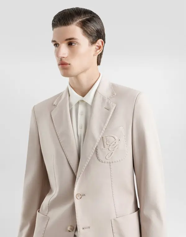 Dolce & Gabbana Single-breasted Jacket With Logo Embroidery