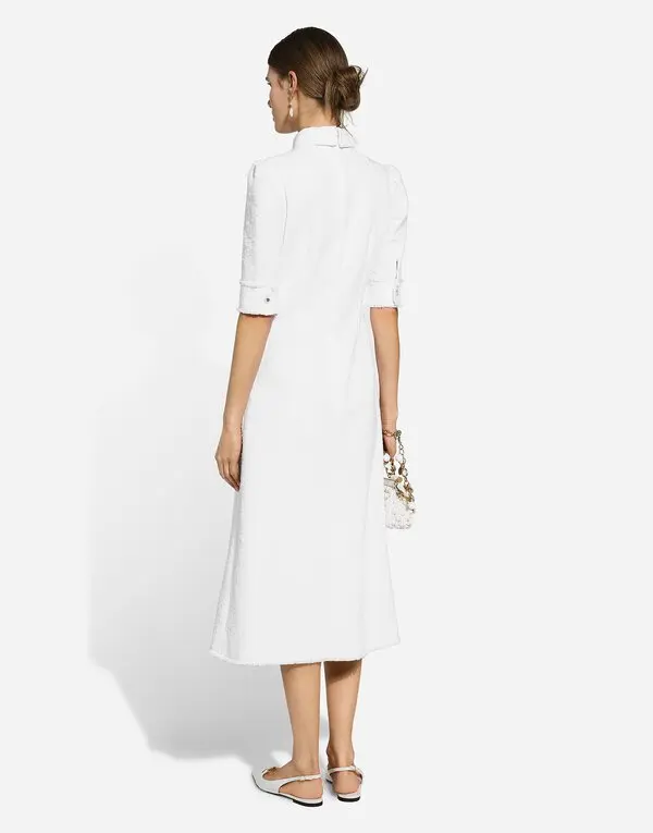Dolce & Gabbana Cotton Raschel Tweed Dress