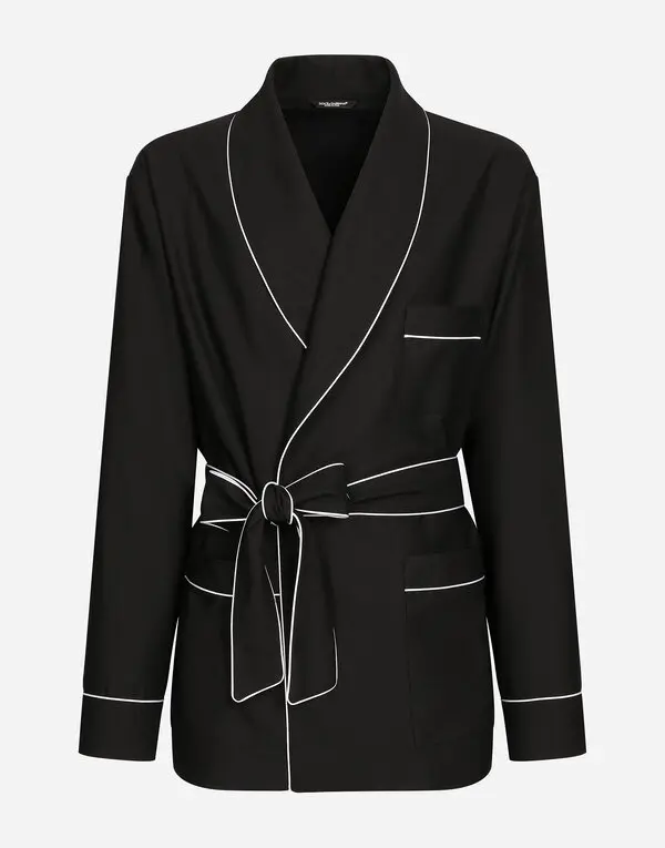 Dolce & Gabbana Wool Robe - Black