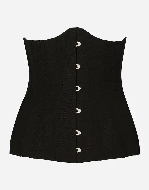 Dolce & Gabbana Cotton Bustier Belt - Black