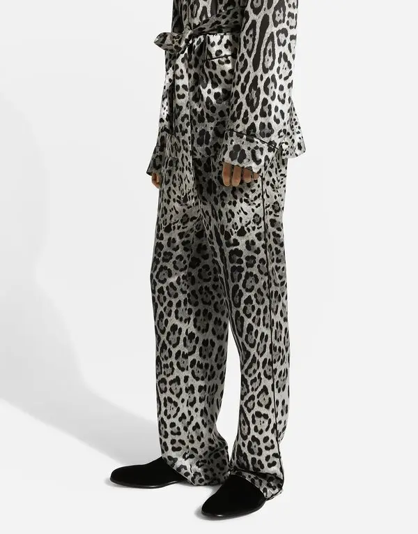 Dolce & Gabbana Leopard- Satin Pants