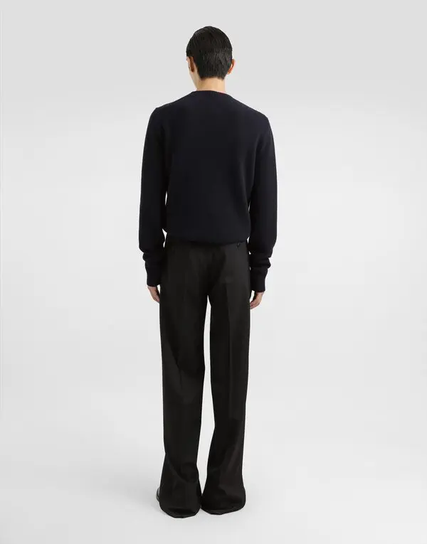 Dolce & Gabbana Wool Sweater With Bejeweled Buttons