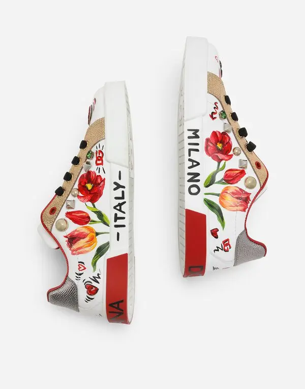 Dolce & Gabbana Printed Portofino Light Sneakers - Multicolor