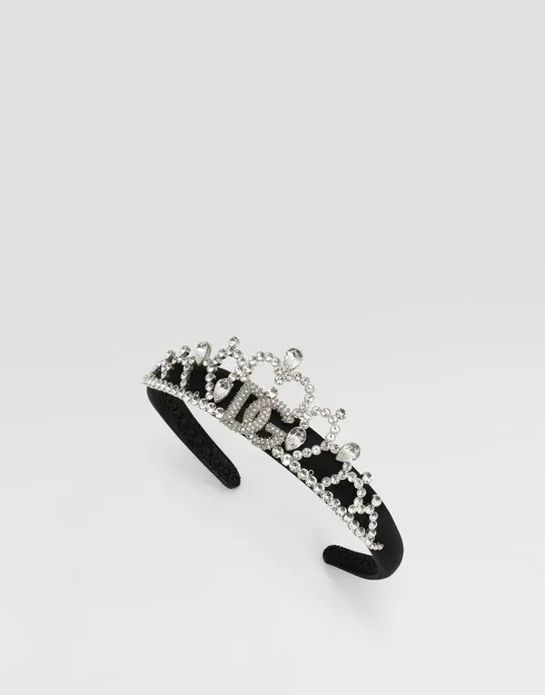 Dolce & Gabbana Satin Tiara With Rhinestones