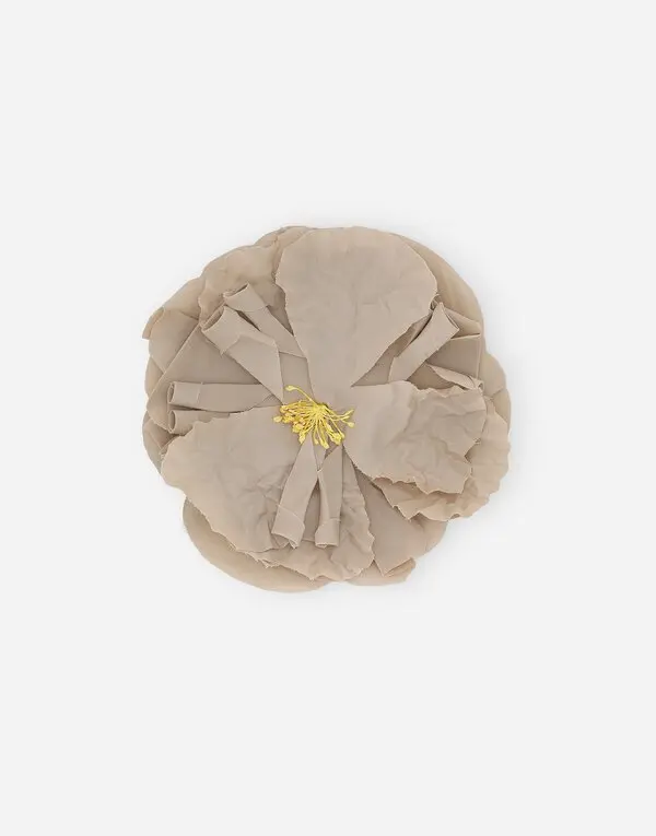 Dolce & Gabbana Floral Poplin Brooch - Beige