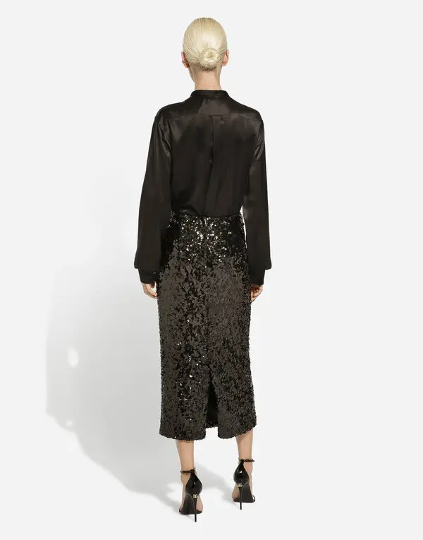Dolce & Gabbana Sequined Calf-length Skirt