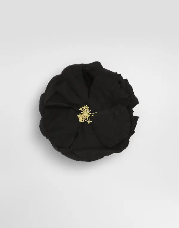 Dolce & Gabbana Floral Brooch - Black