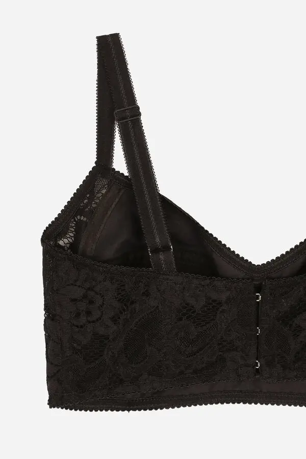 Dolce & Gabbana Satin And Lace Bralette Top