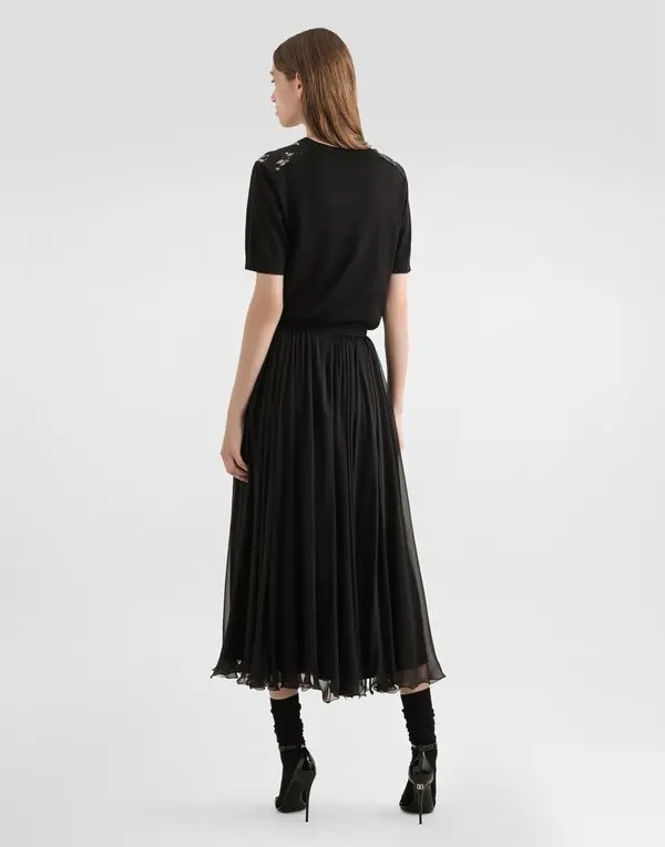 Dolce & Gabbana High-waisted Chiffon Circle Skirt