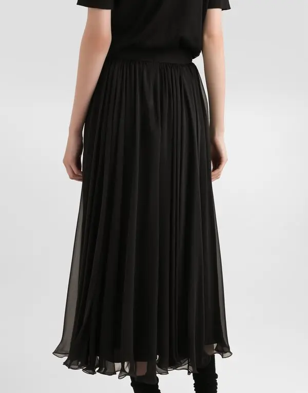 Dolce & Gabbana High-waisted Chiffon Circle Skirt