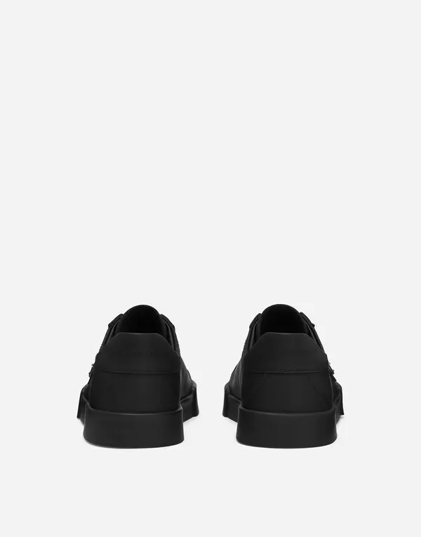 Dolce & Gabbana Portofino Vintage Calfskin Sneakers - Black