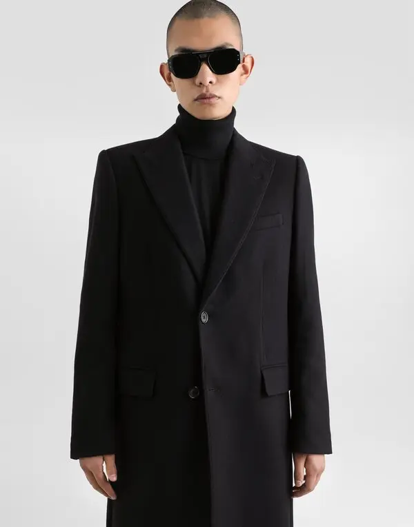 Dolce & Gabbana Single-breasted Wool Coat - Black