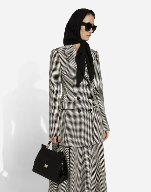 Dolce & Gabbana Double-breasted Houndstooth Jacket - Multicolor
