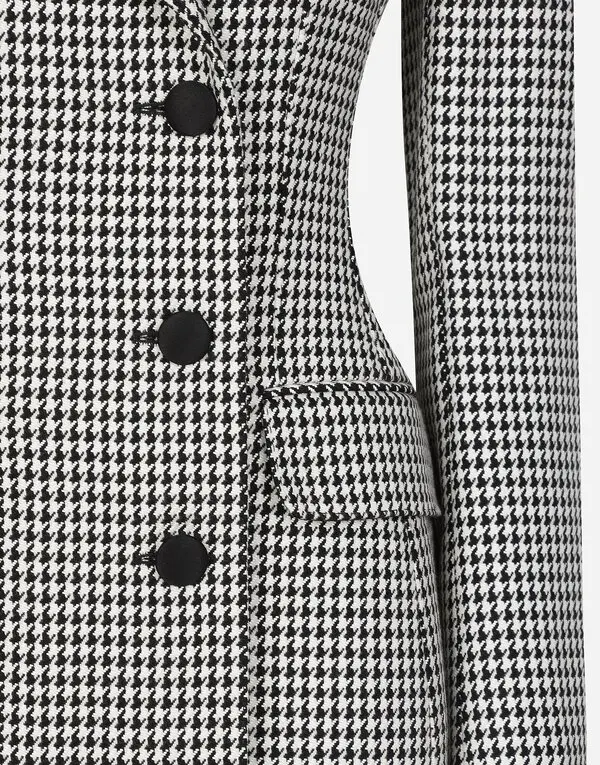 Dolce & Gabbana Double-breasted Houndstooth Jacket - Multicolor