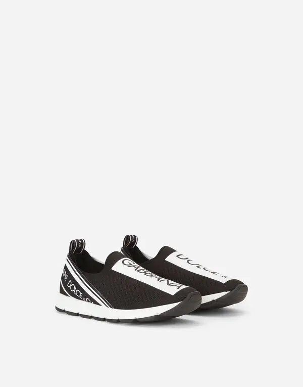 Dolce & Gabbana Sorrento Logo Tape Slip-on Sneakers - Black