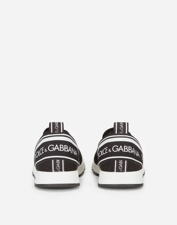 Dolce & Gabbana Sorrento Logo Tape Slip-on Sneakers - Black