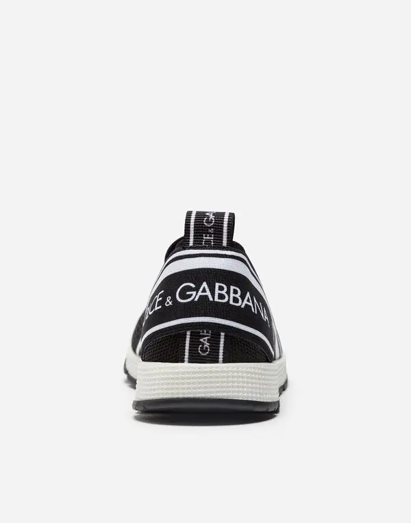 Dolce & Gabbana Sorrento Logo Tape Slip-on Sneakers - Black