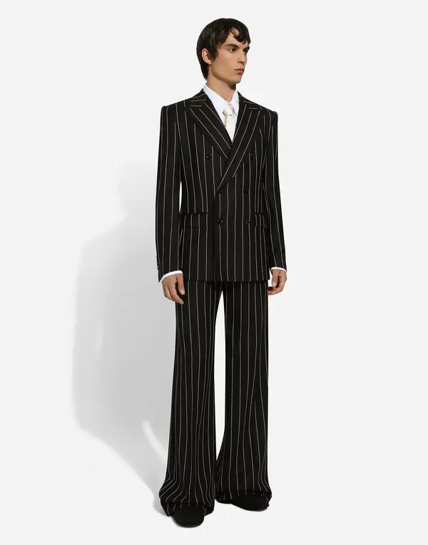 Dolce & Gabbana Double-breasted Pinstripe Sicilia-fit Jacket - Multicolor