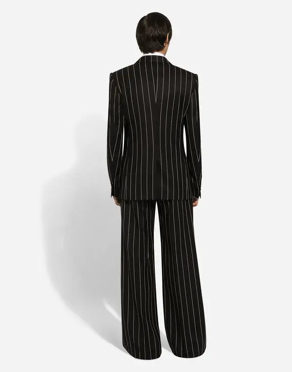 Dolce & Gabbana Double-breasted Pinstripe Sicilia-fit Jacket - Multicolor