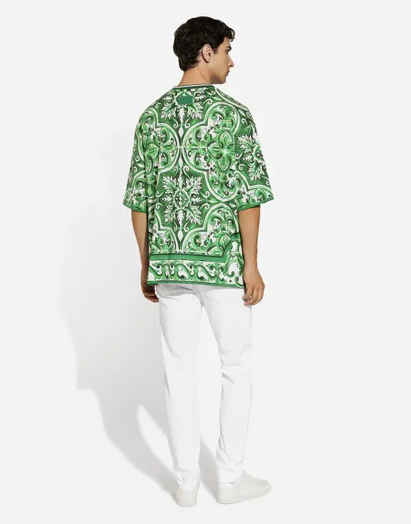 Dolce & Gabbana Cotton T-shirt With Majolica - Print