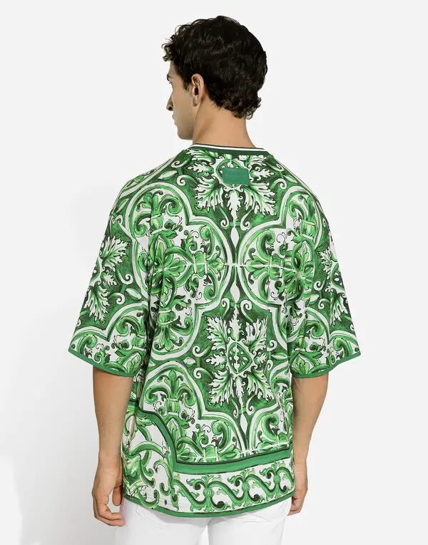 Dolce & Gabbana Cotton T-shirt With Majolica - Print