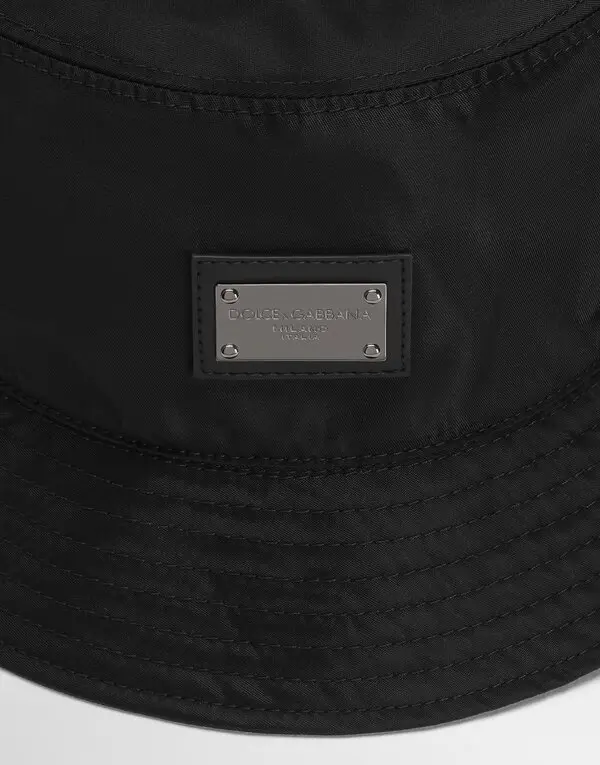 Dolce & Gabbana Logo Plaque Bucket Hat - Black | Editorialist