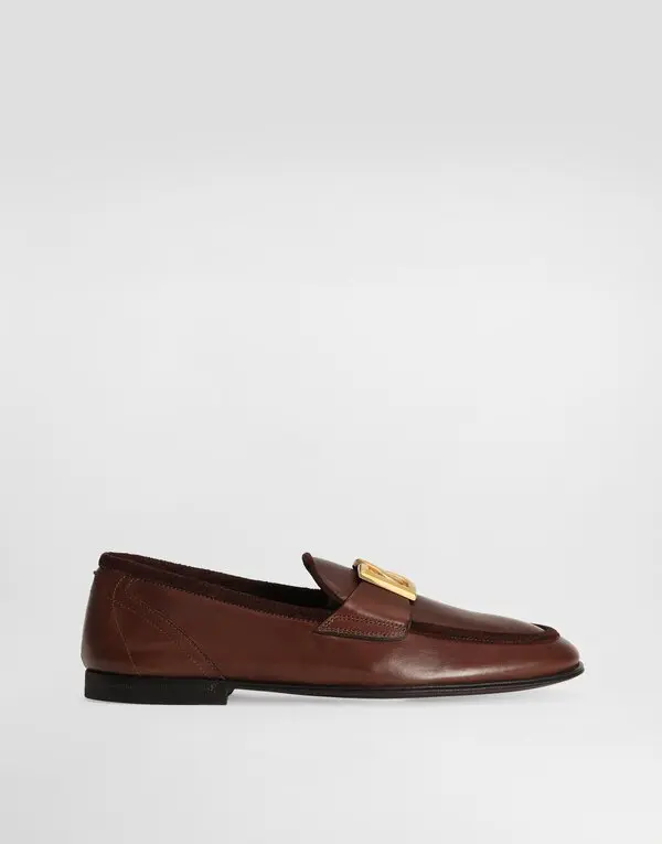 Dolce & Gabbana Calfskin Slippers - Brown