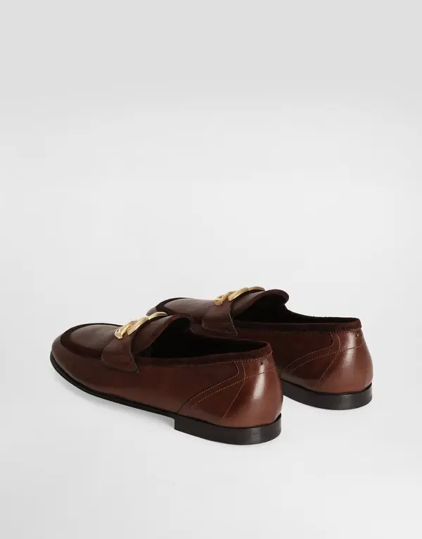Dolce & Gabbana Calfskin Slippers - Brown