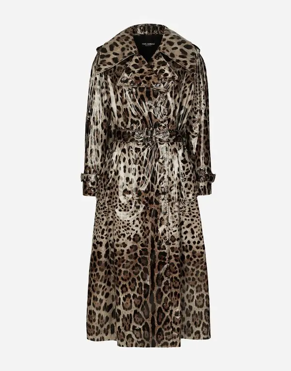 Dolce & Gabbana Leopard Trench Coat - Print
