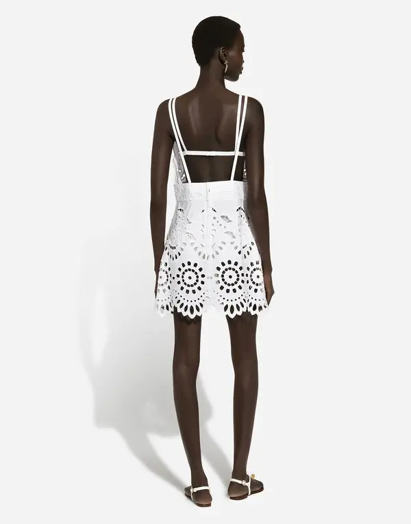 Dolce & Gabbana Cotton Minidress With Cut-outs