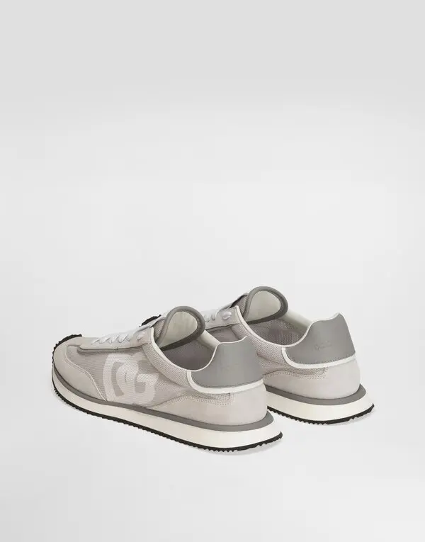 Dolce & Gabbana Mixed-material Dg Cushion Sneakers - Grey