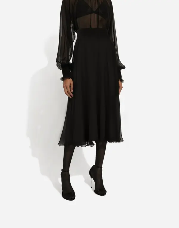 Dolce & Gabbana Silk Chiffon Circle Skirt