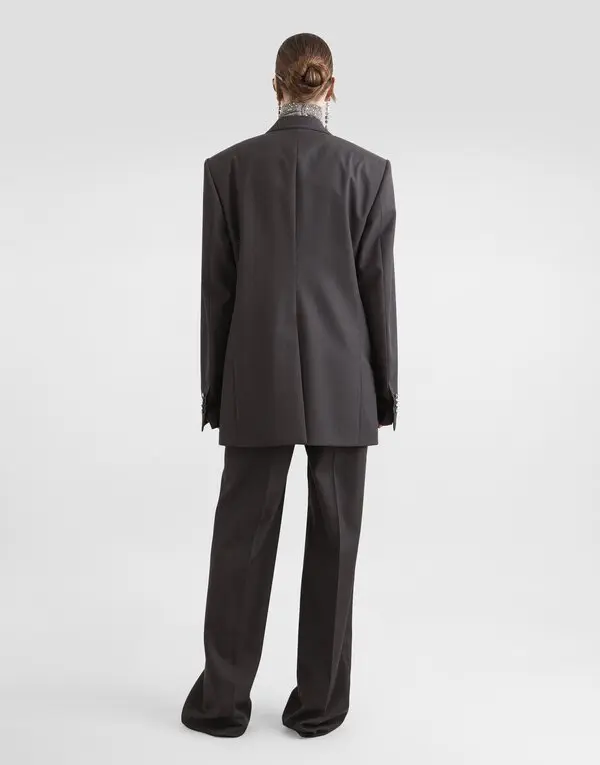 Dolce & Gabbana Draped Sequined Turtleneck Top - Silver