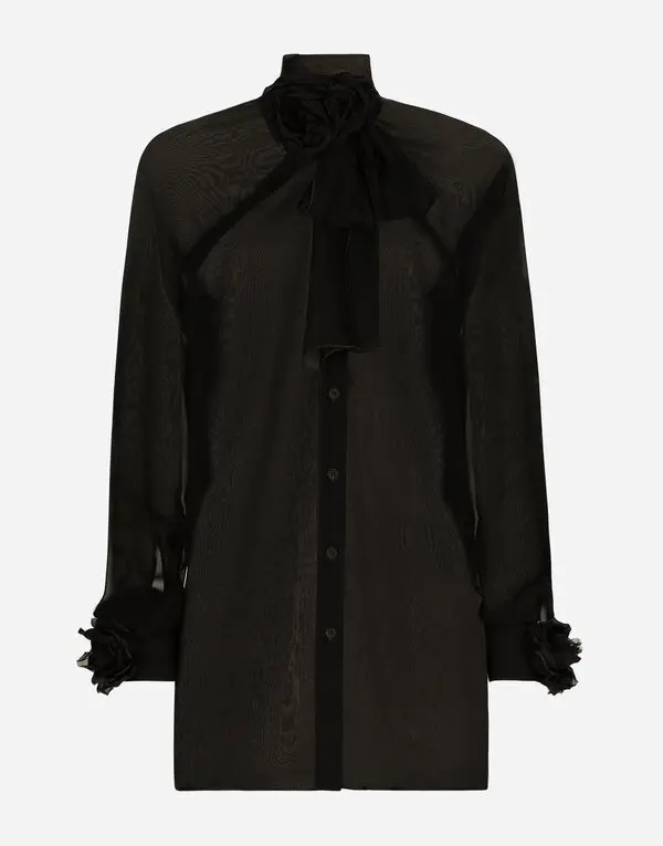 Dolce & Gabbana Floral Chiffon Shirt