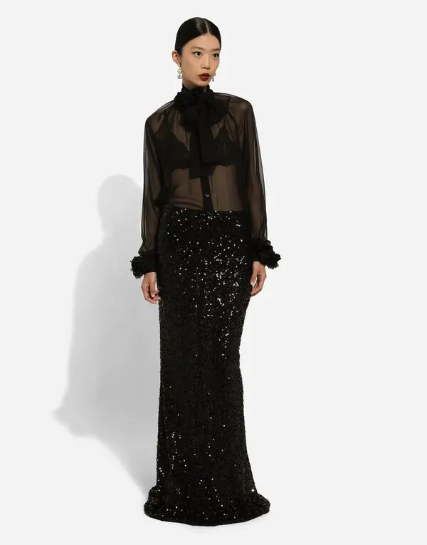 Dolce & Gabbana Floral Chiffon Shirt