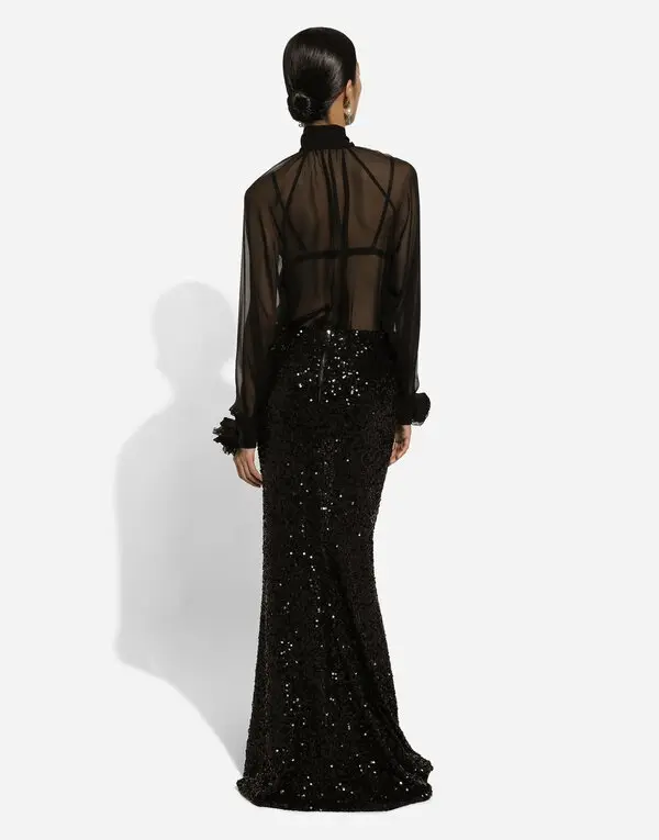 Dolce & Gabbana Floral Chiffon Shirt