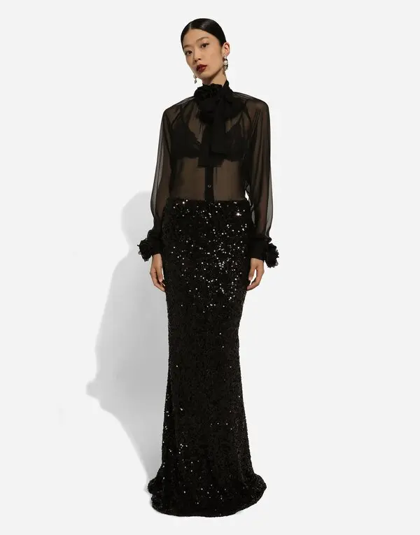 Dolce & Gabbana Floral Chiffon Shirt