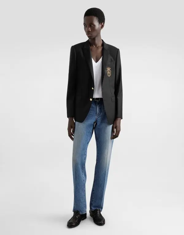 Dolce & Gabbana Single-breasted Martini-fit Jacket With Patch