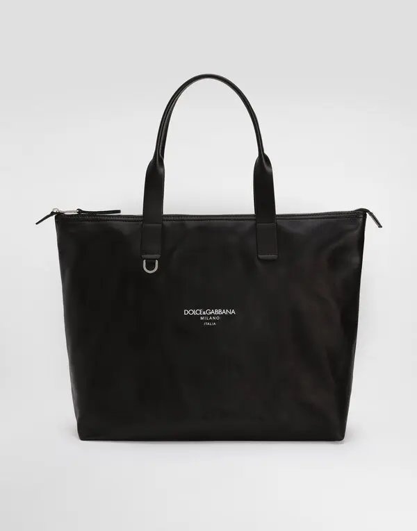 Dolce & Gabbana Medium Calfskin Shopper - Black