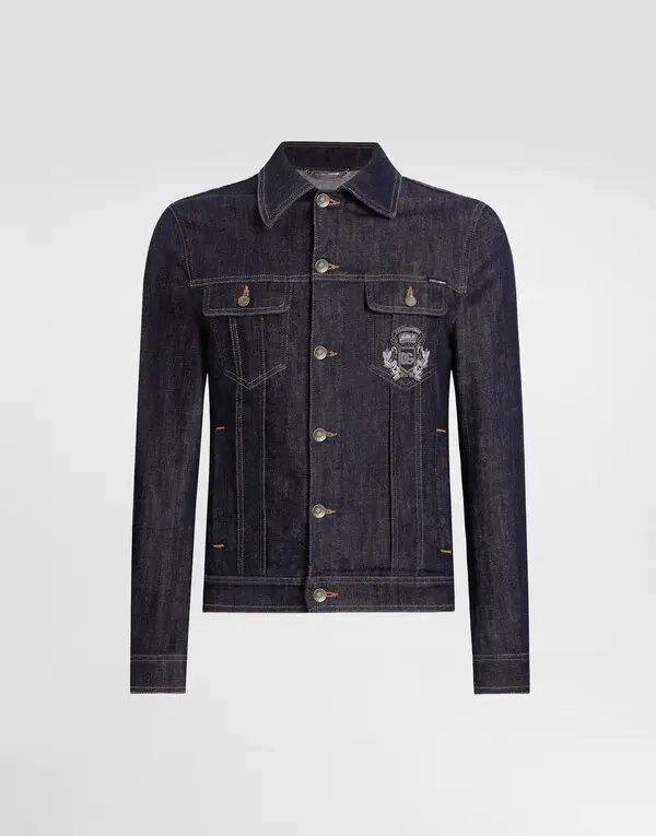 Dolce & Gabbana Cotton Denim Jacket With Patch - Multicolor