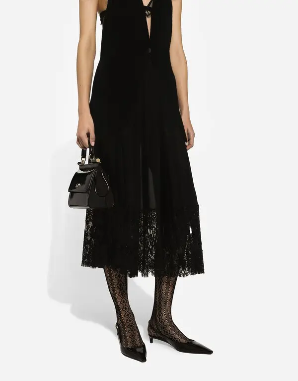 Dolce & Gabbana Crêpe De Chine Underskirt With Lace Edging