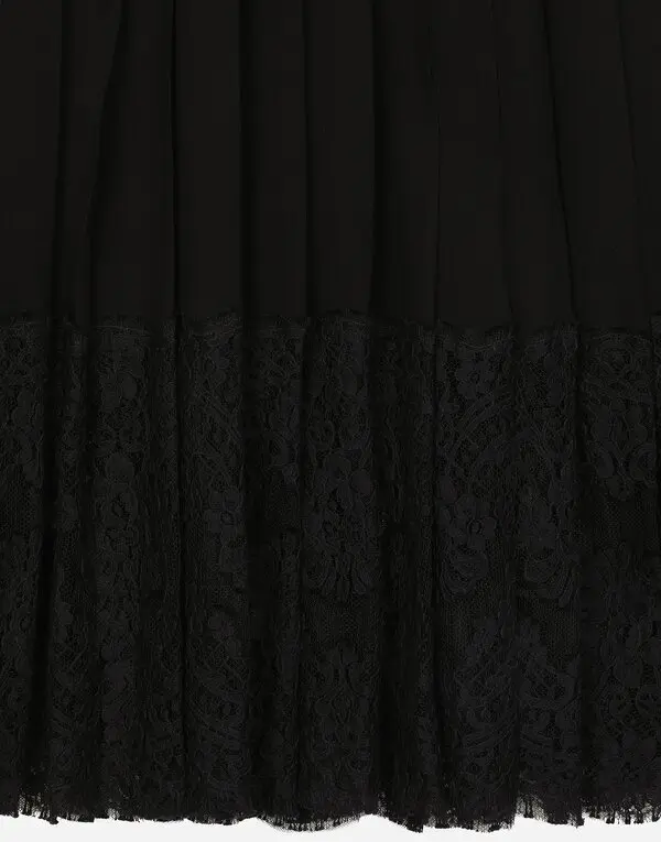 Dolce & Gabbana Crêpe De Chine Underskirt With Lace Edging