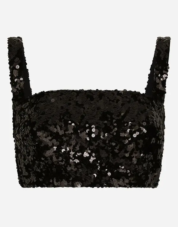 Dolce & Gabbana Sequined Crop Top